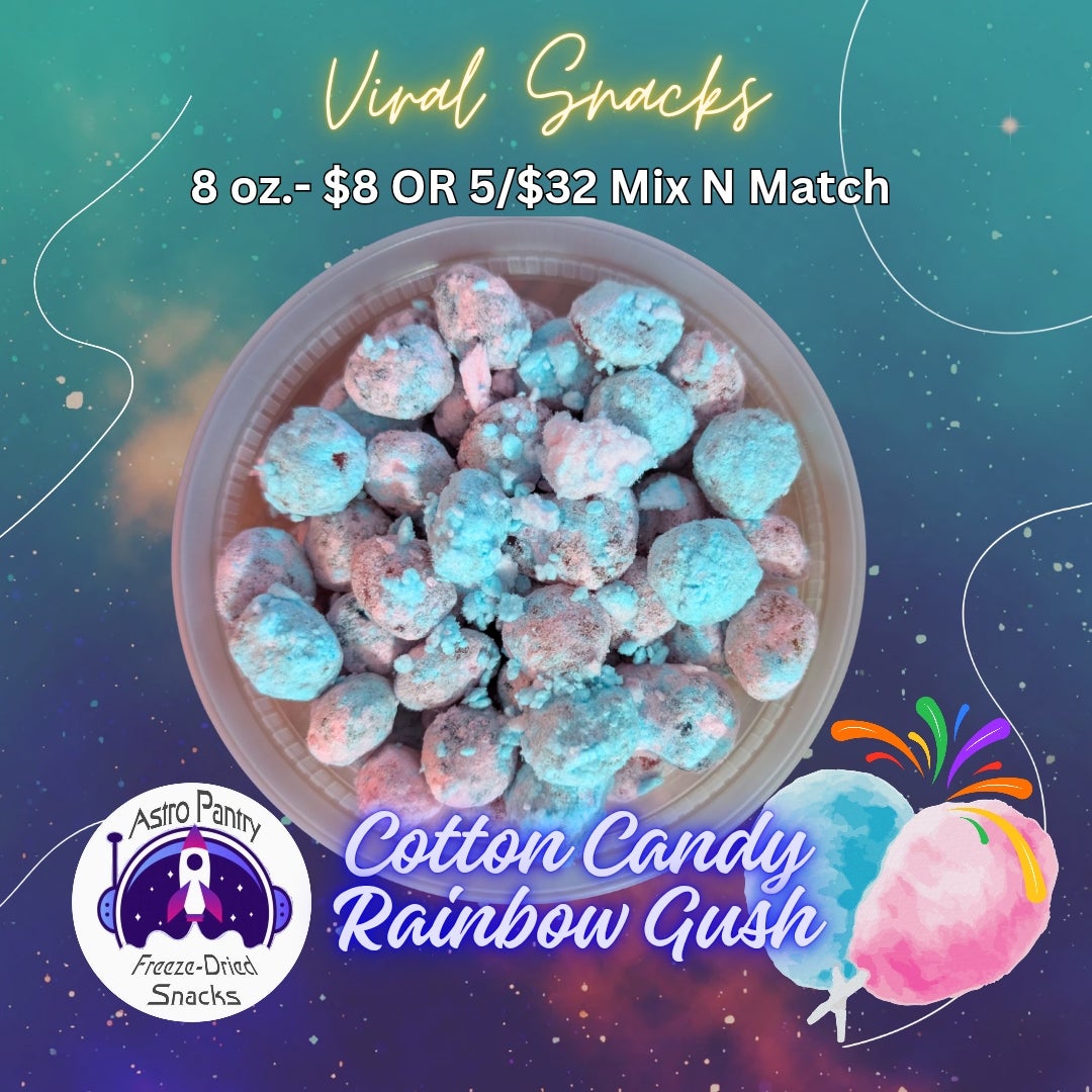 Cotton Candy Rainbow Gush | Astro Pantry Freeze Dried & Viral Snacks